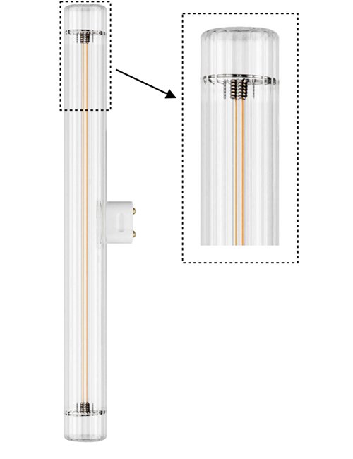 LED S14d Fila T30x300 230V 150Lm 2.8W 922 AC Clear Dim Ripple - | Schiefer